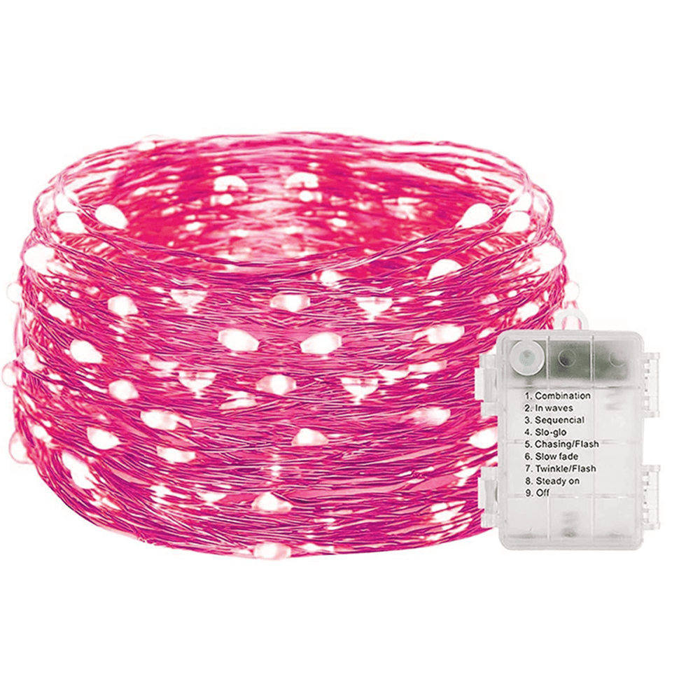 jxfwels LED Fairy String Lights, 100 LEDs, 33 Ft, USB Plug-in, Warm ...