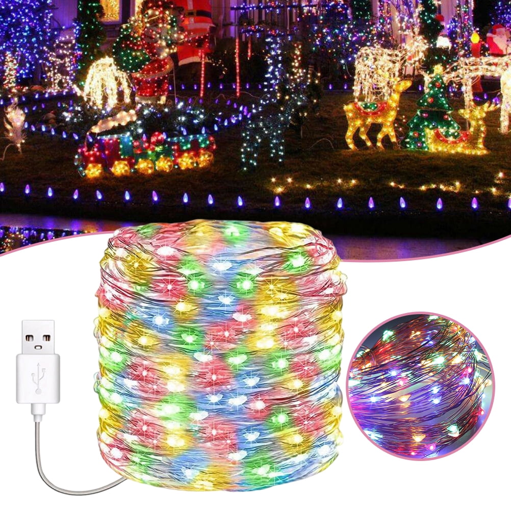 LED Fairy String Lights USB Powered Copper String Lights Waterproof ...
