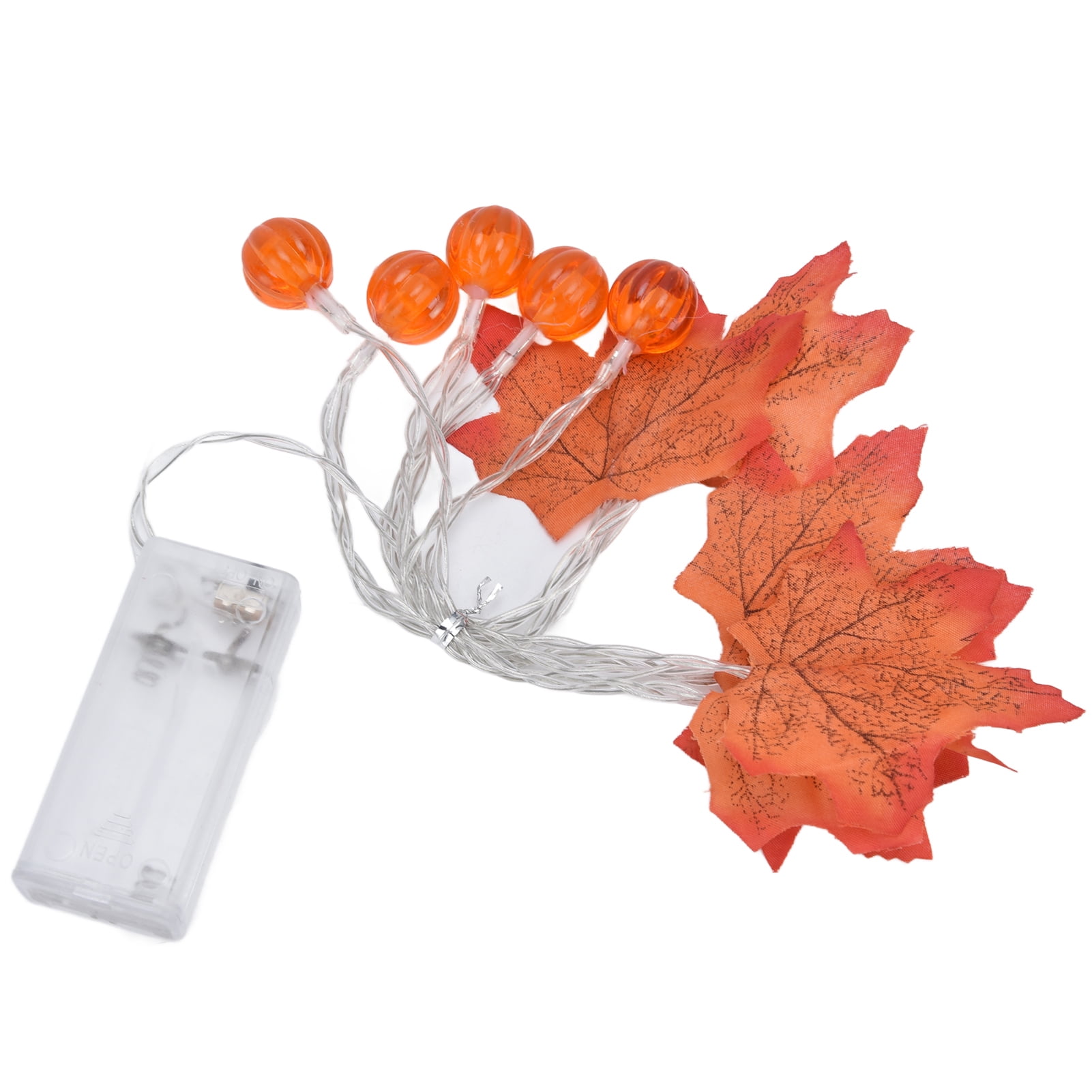 LED Fall Light 10LEDs Battery Powered Pumpkin Maple Leaf String Light ...