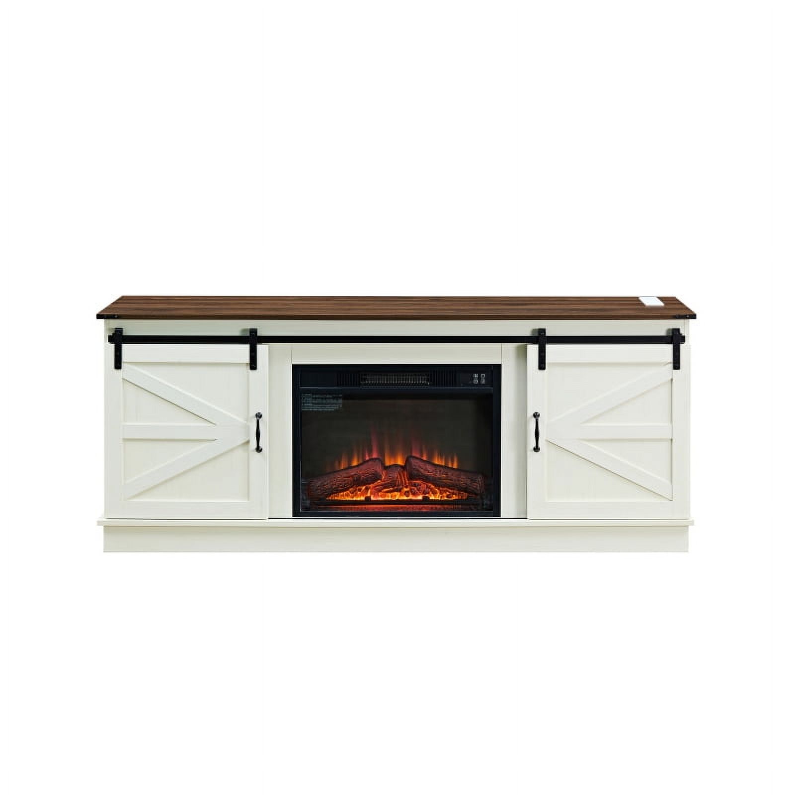 LED Farmhouse Style TV Stand for 65/70/75 Inch TVs, Entertainment ...