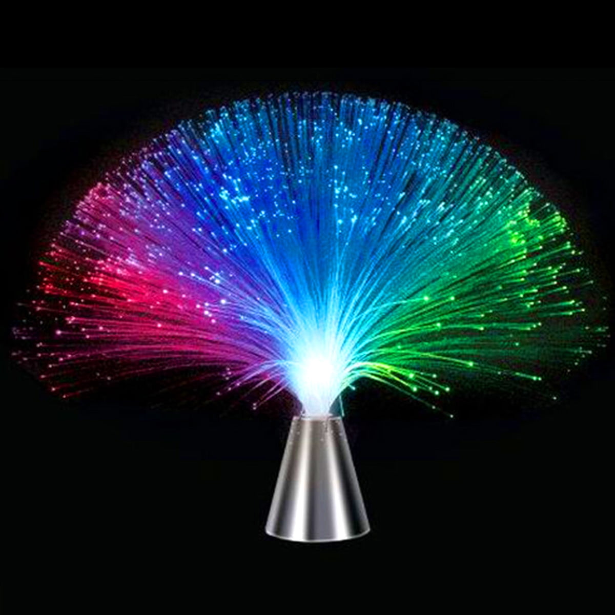 LED Fiber Optic Lamp Color Changing Fiber Optic Light Battery Powered ...