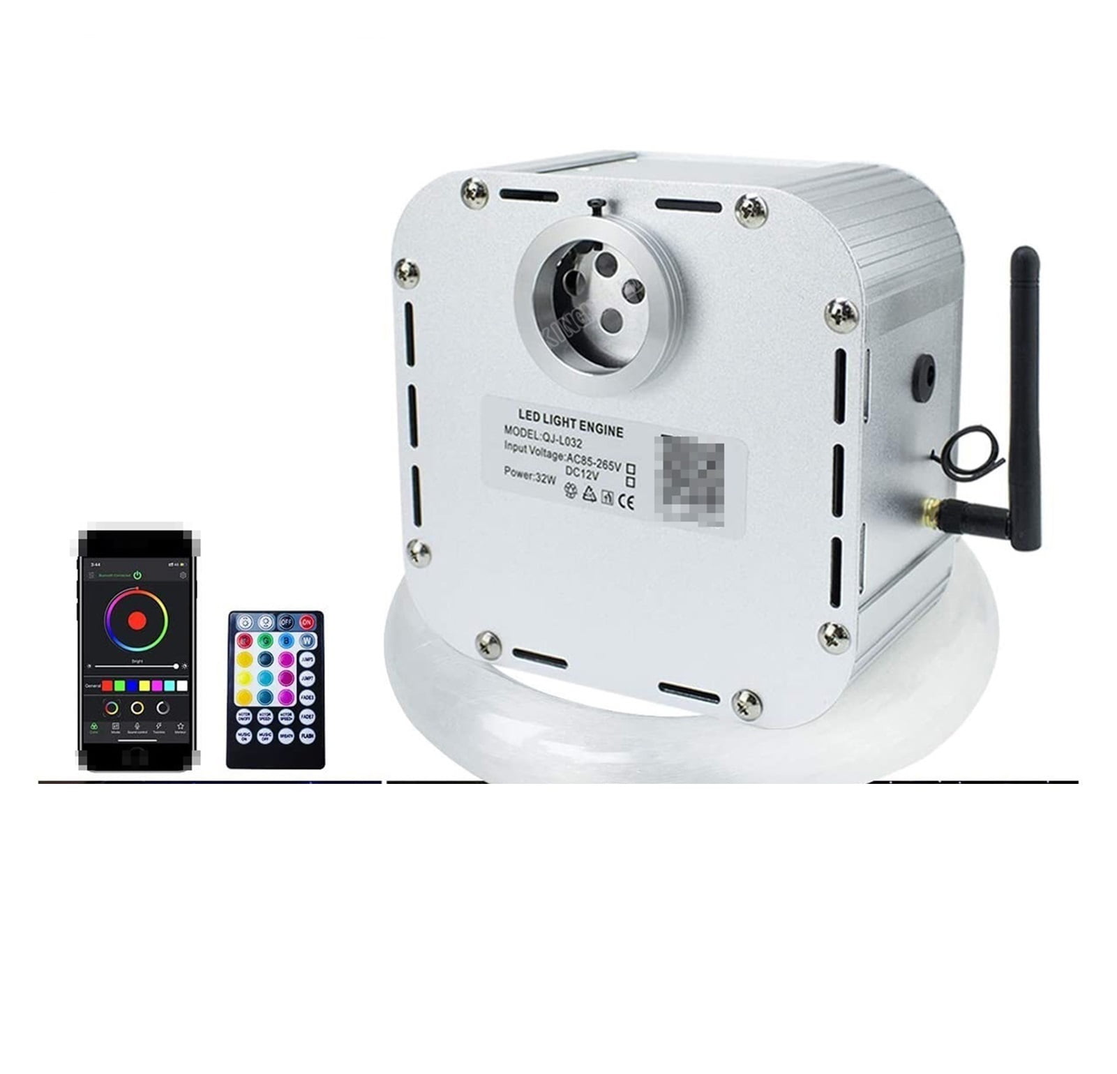 LED Fiber Optic Light Kit 32W RGB Twinkle Effect RF Controller 800pcs ...