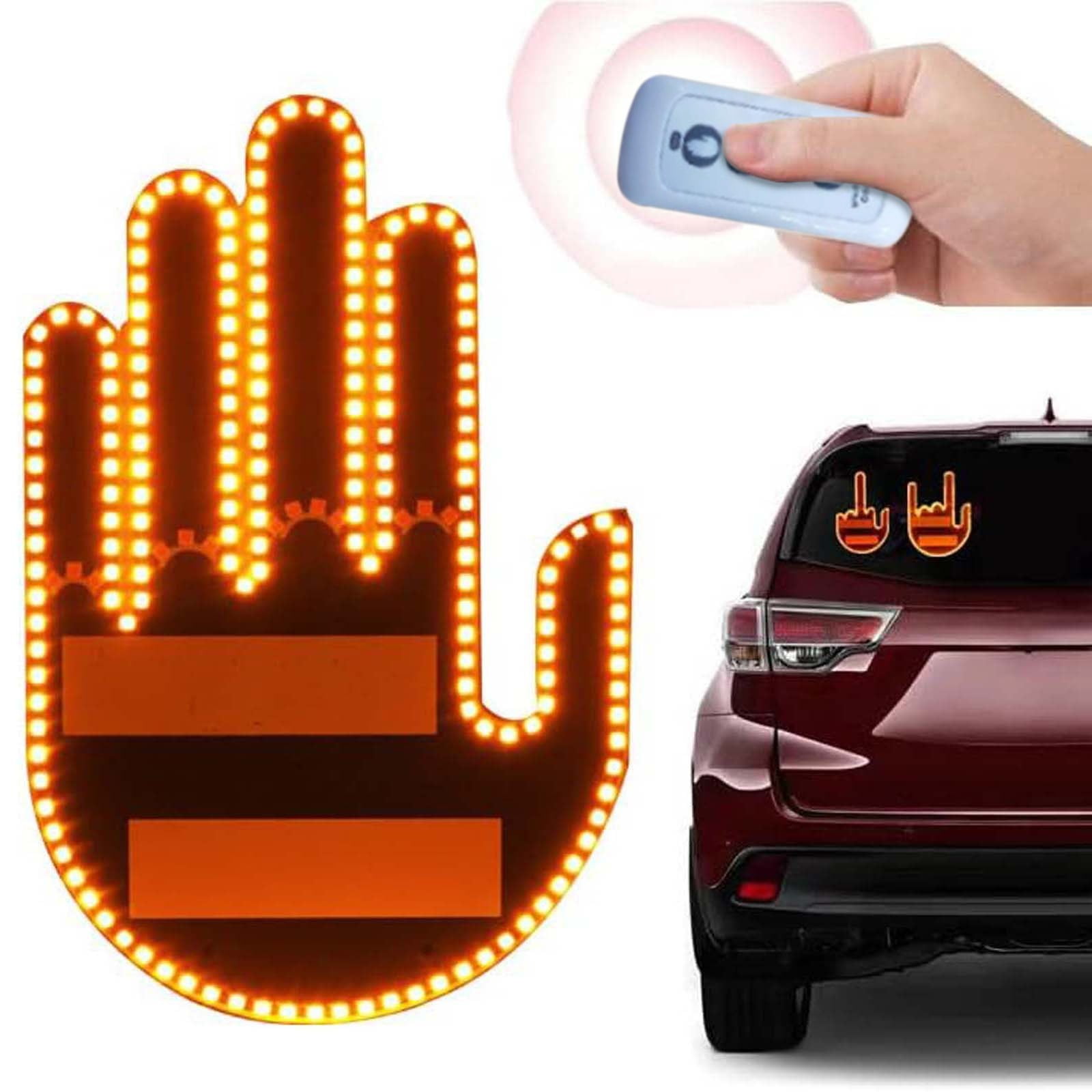 LED Finger Light for Car with Remote Car Hand Gesture Light for Road ...