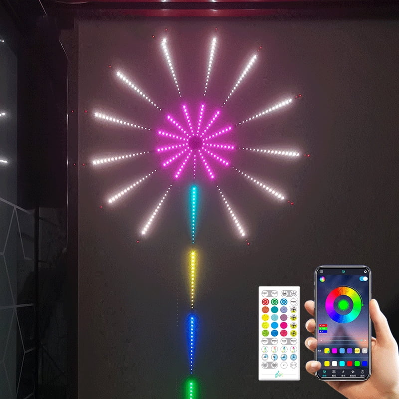 LED Firework Lights Indoor App & Remote Control RGB Color 213 Dynamic ...