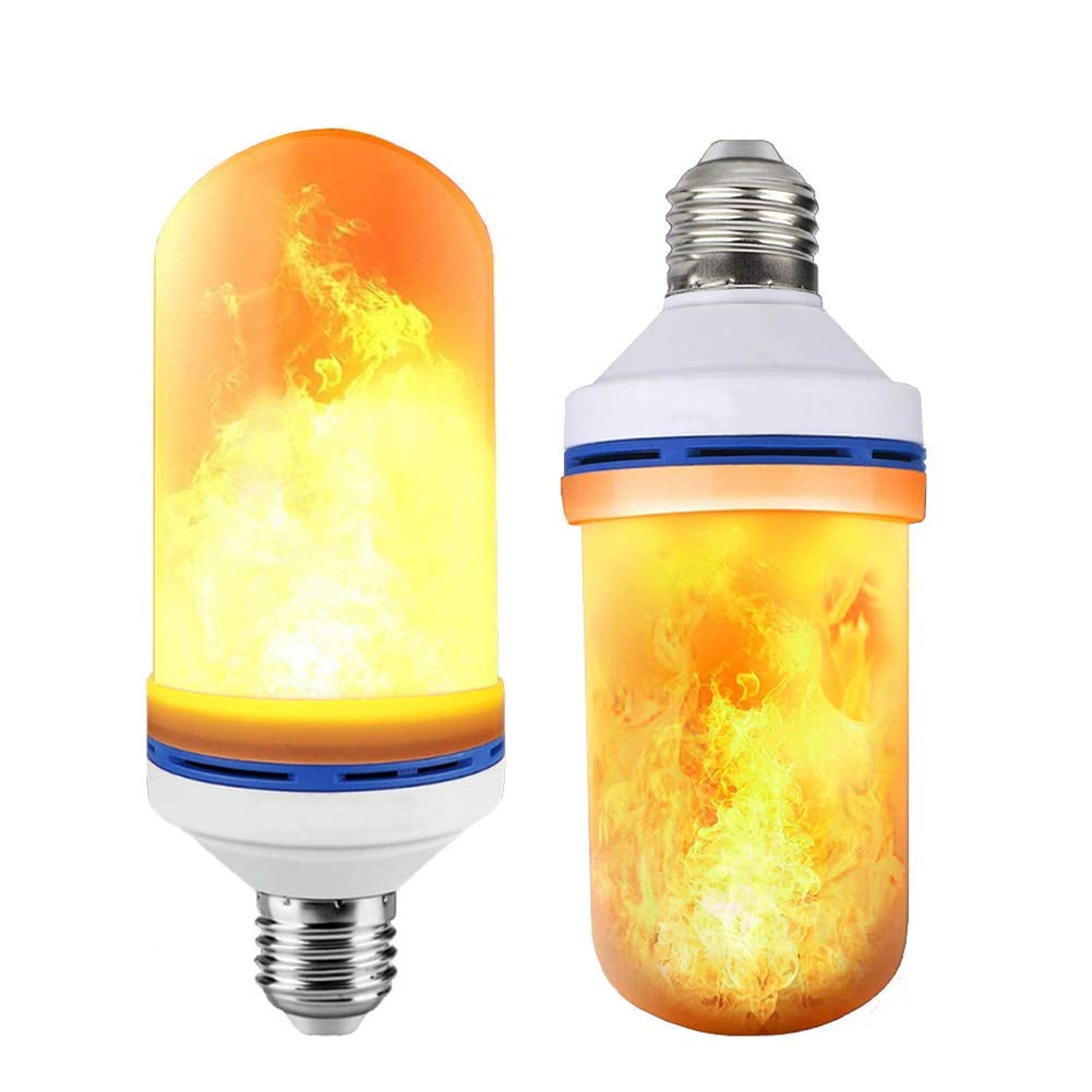 LED Flame Effect Fire Light Bulbs 4 Modes With Upside Down Effect ...