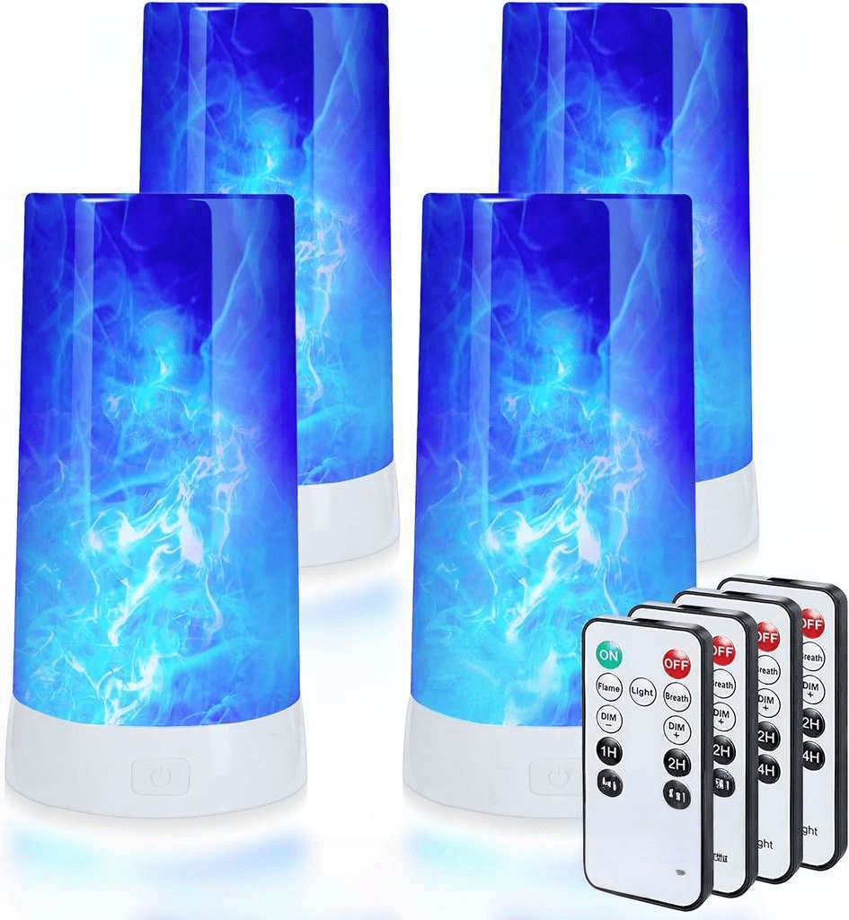 LED Flame Effect Lantern USB Rechargeable 4 Modes Flickering Candle ...
