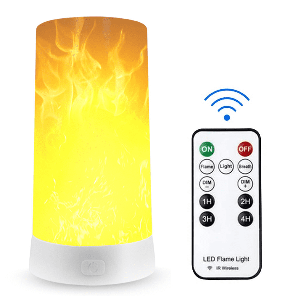LED Flame Effect Light, USB Dimmable 4 Mode Lantern for Halloween Room ...