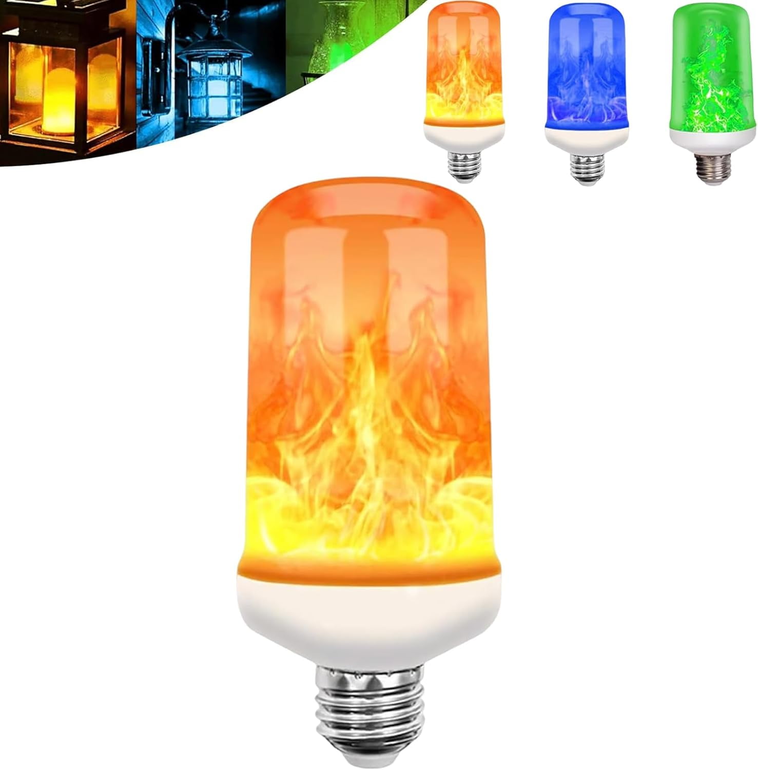 LED Flame Light Bulb with Gravity Sensing Effect, New Flickering Light ...