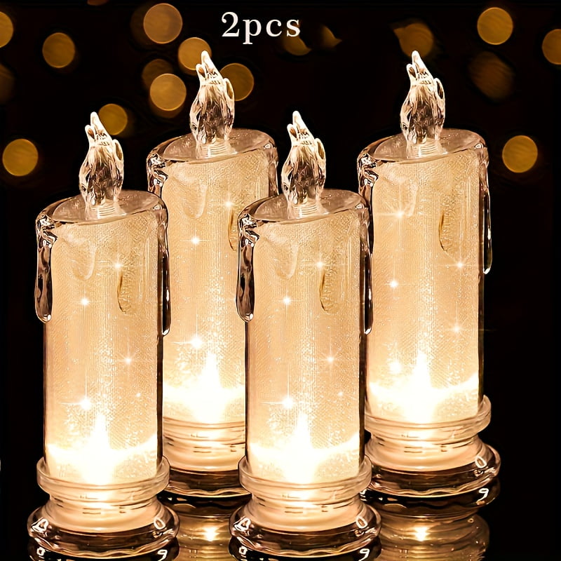 LED Flameless Candle, LED Gap Column Candle with Realistic Flickering ...