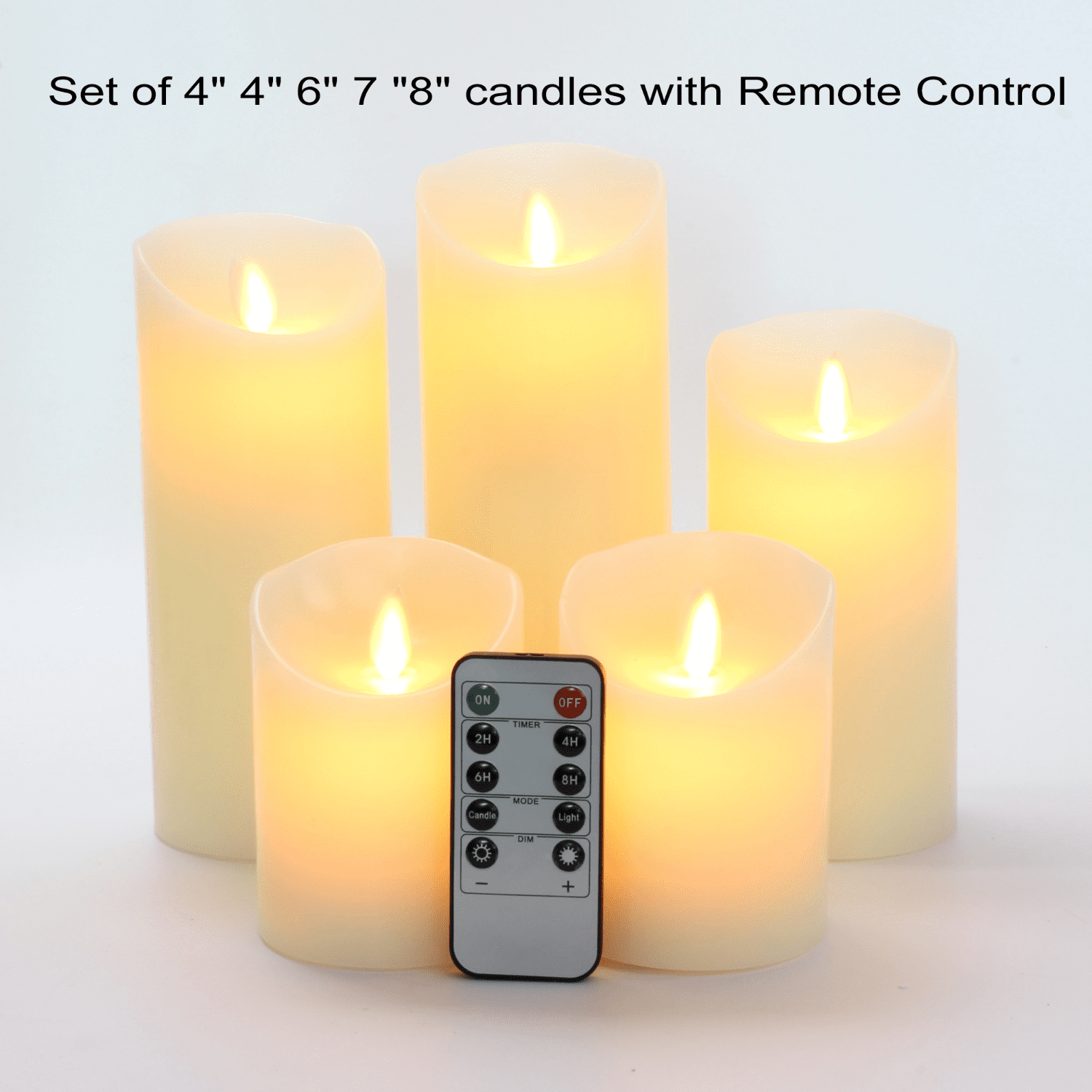 LED Flameless Candles Battery Operated LED Pillars Real Wax & Moving ...