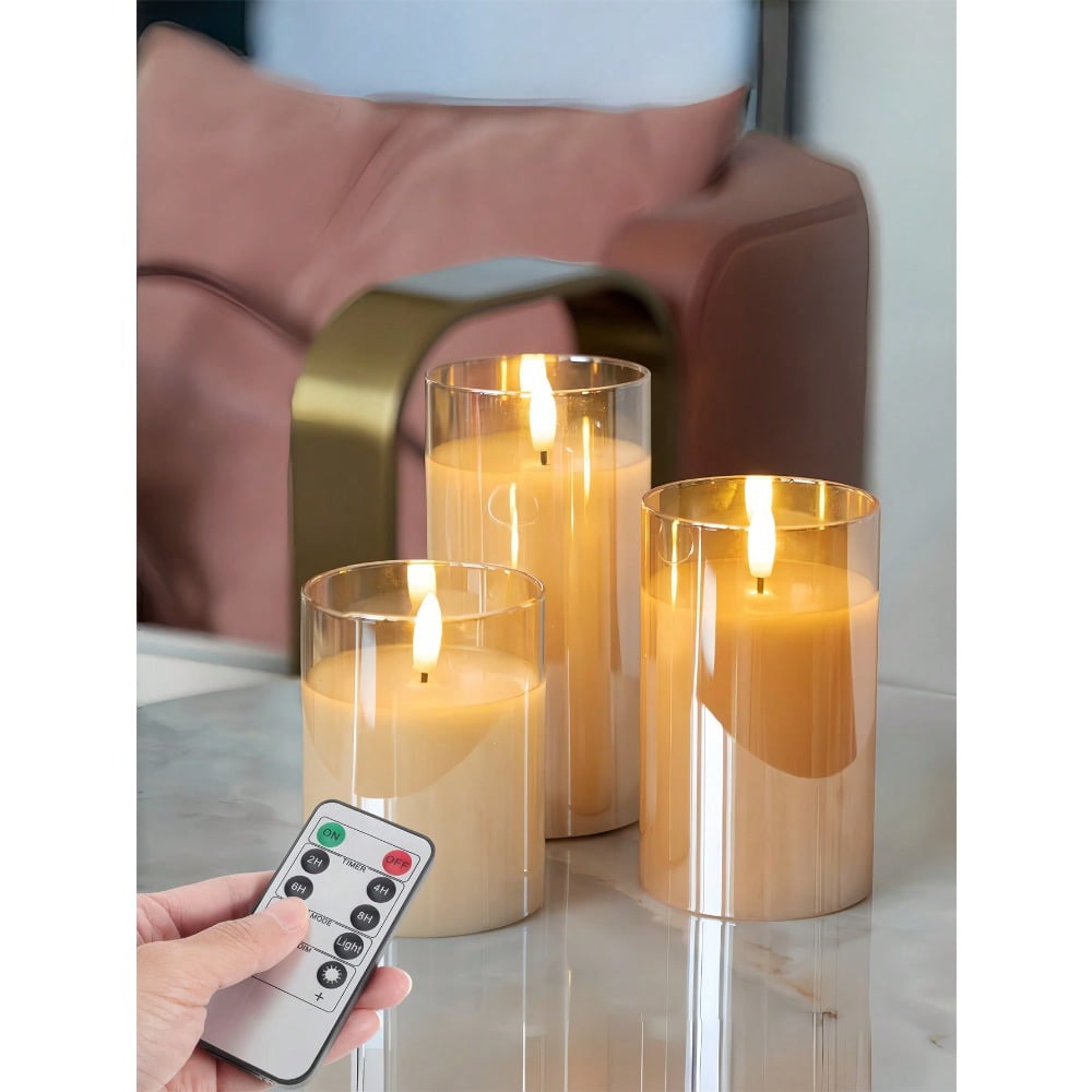 LED Flameless Candles, Flickering LED Pillar Candles With Upgraded ...