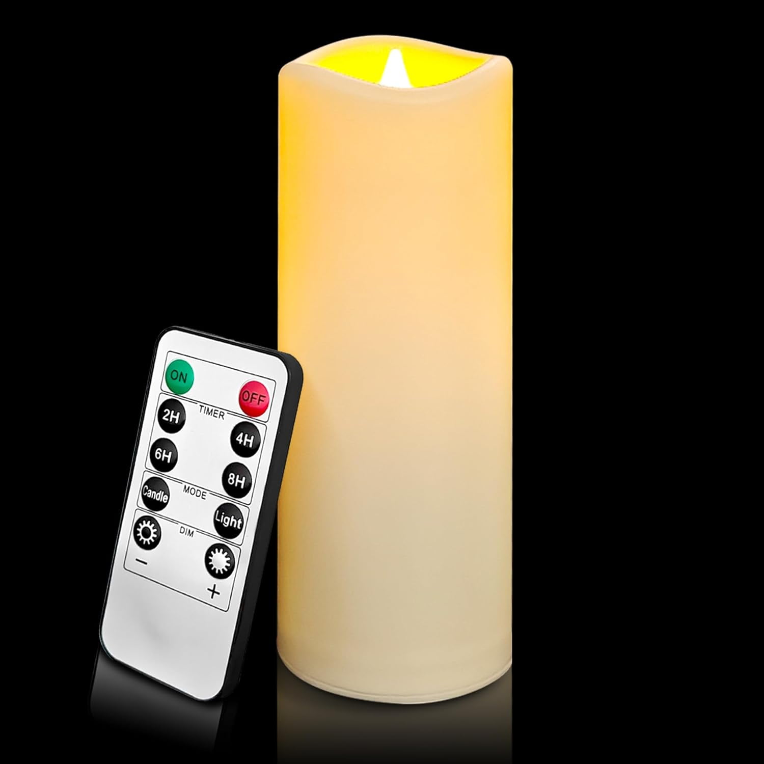 LED Flameless Candles Pack of 1, Outdoor Waterproof Candle with Remote ...