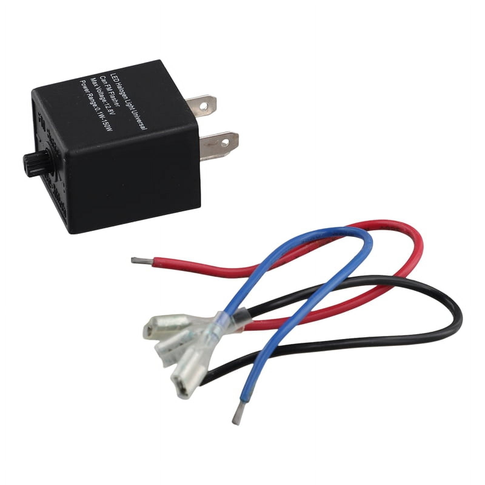 LED Flasher Relay, 12V 3-PIN Adjustable Relay Turn Signal Light Blinker ...