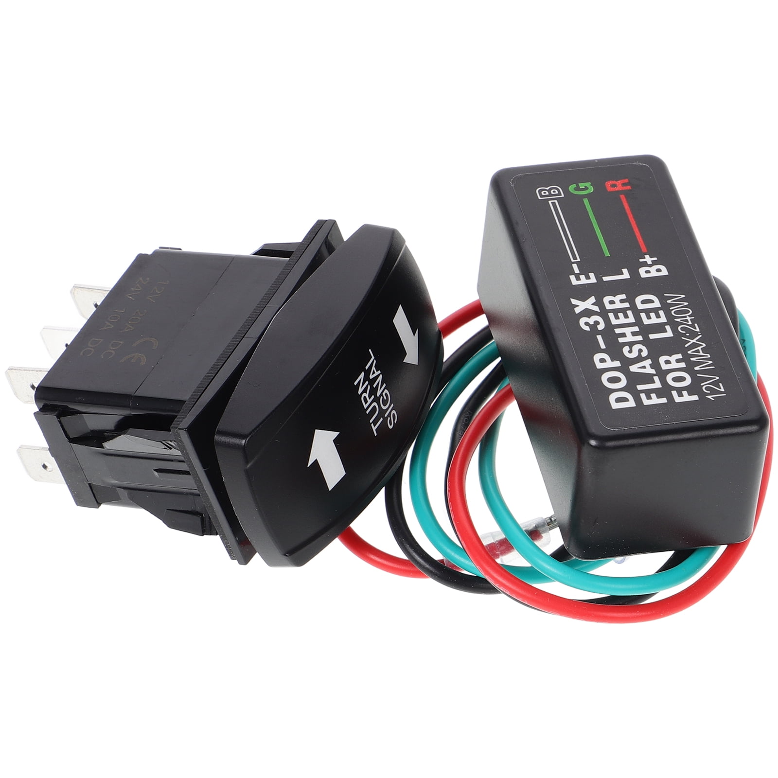 LED Flasher Remote Light Switches Wireless Motorcycle Turn Signals ...