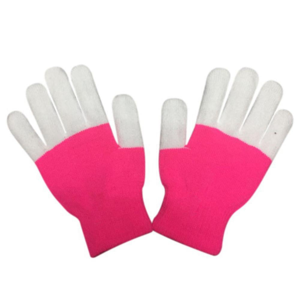 LED Flashing Light Up Gloves 1 Pair for Teens Kids and Adults, Colorful ...