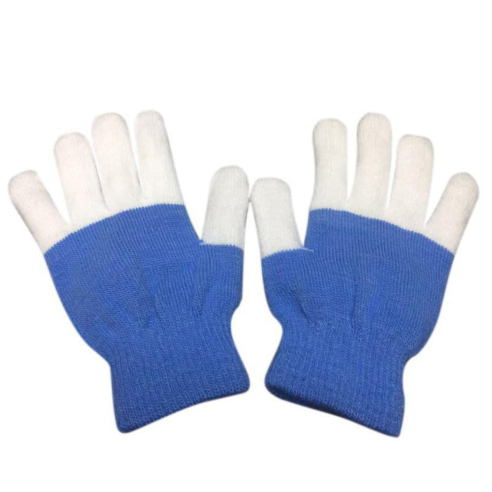 LED Flashing Light Up Gloves 1 Pair for Teens Kids and Adults, Colorful ...