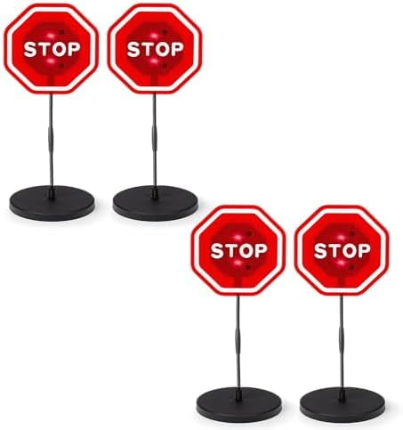 LED Flashing Stop Sign Parking Assistant for Garage– 7” Large Bright ...