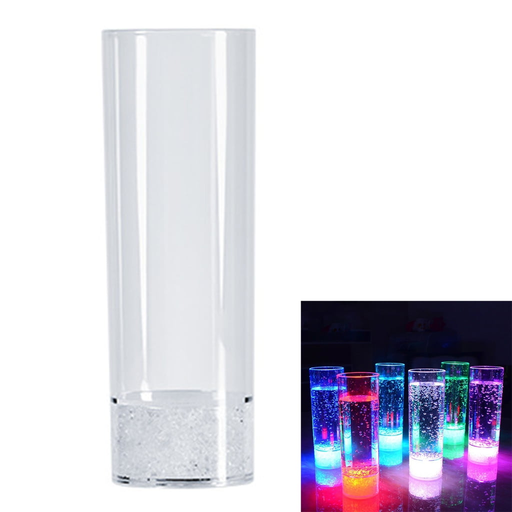 LED Flashing Water Glass LED Flashing Luminous Wine Beer Cups Acrylic ...