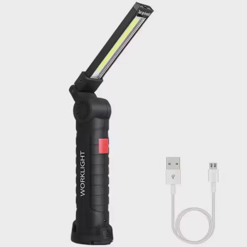 LED Flashlight Rechargeable Work Light Hanging Hook Magnetic with ...