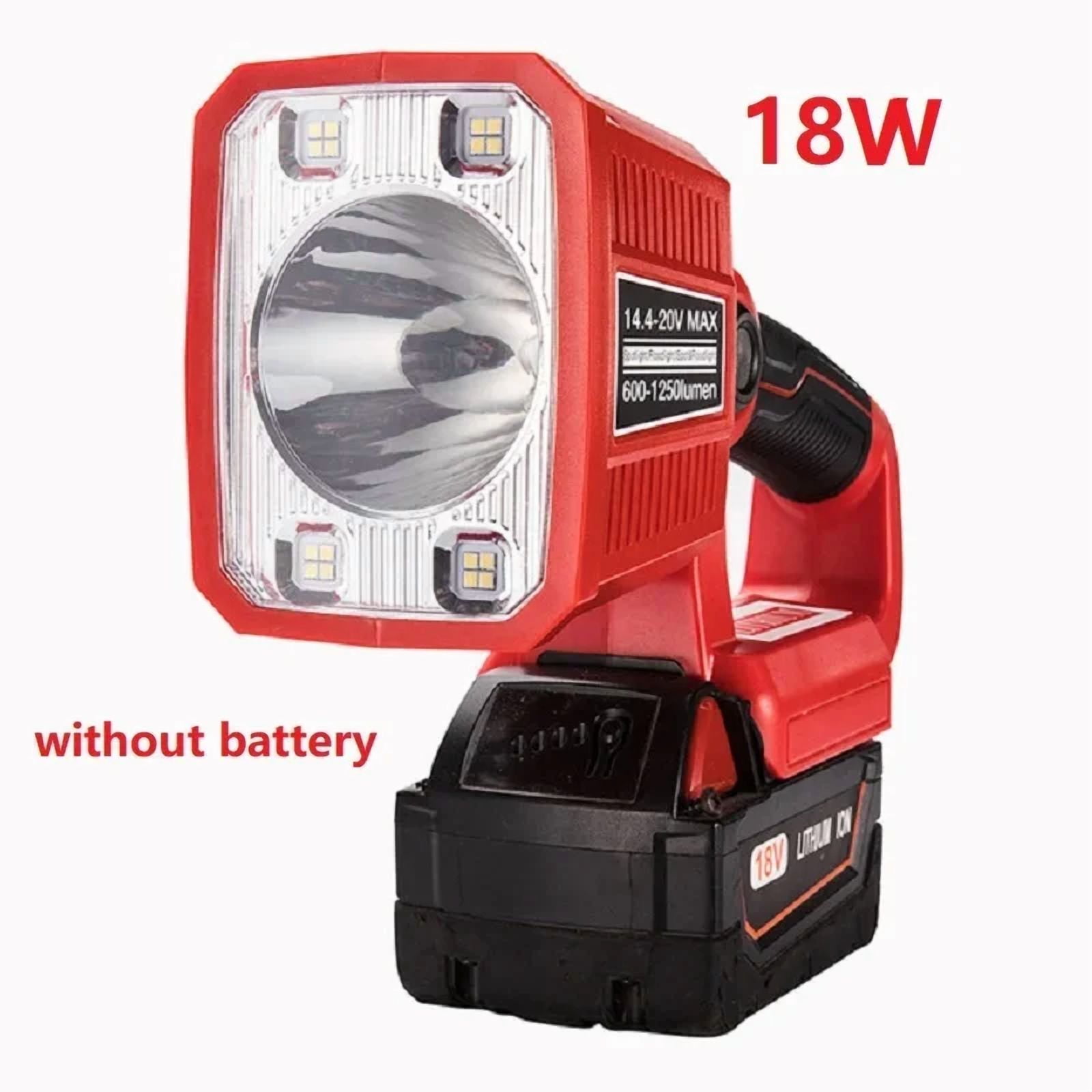 LED Flashlight for Mil*wau*kee-m18 18V Lithium Battery,18W-M18 Work ...