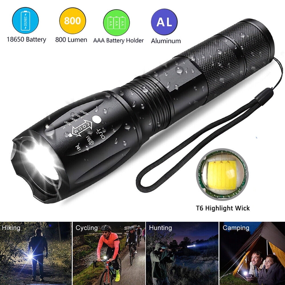 LED Flashlight - 1000 Lumens, Zoomable, Compact, Durable, for Camping ...