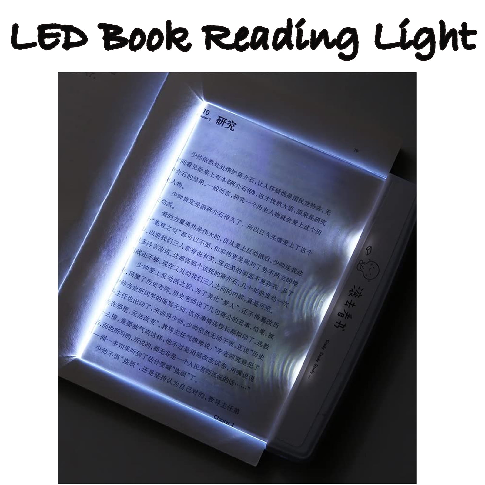LED Flat Panel Book Reading Lamp, Portable Wedge Night Vision Light ...