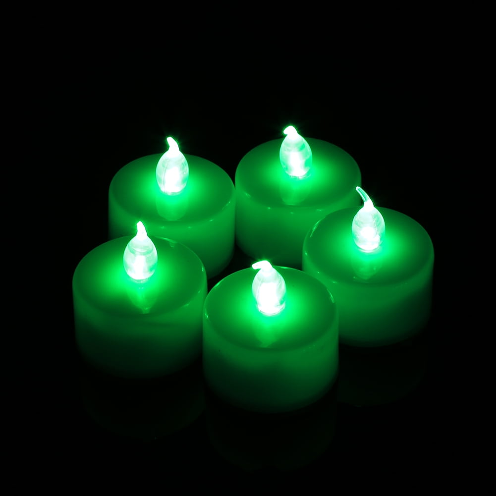 LED Flicker Flashing Flameless Tea Light Tealight Electronic Candle ...