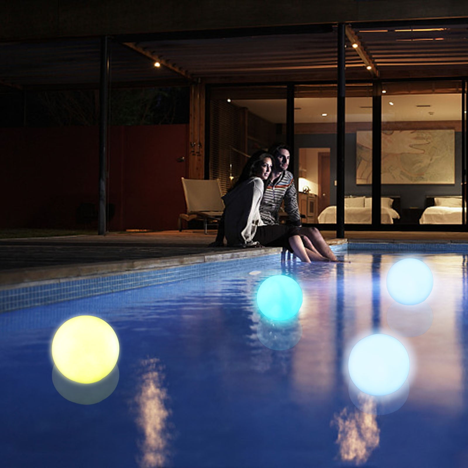 LED Floating Light Swimming Pool Light Garden Landscape Ball Light Wind ...