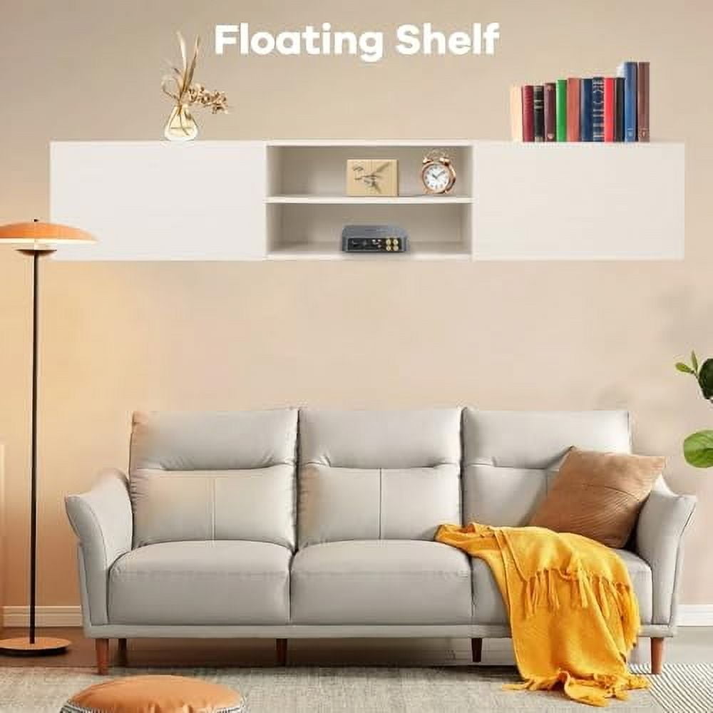 LED Floating TV Stand,Large Entertainment Stand for TV Up to 80 Inch,TV ...