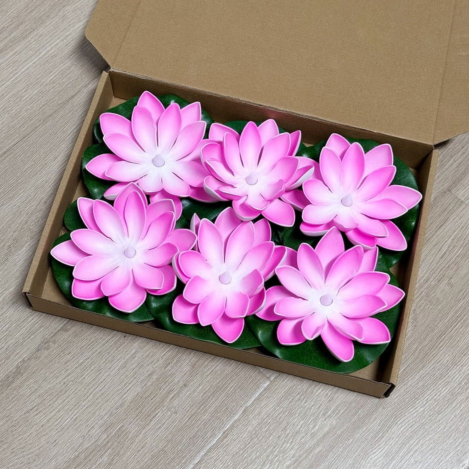 LED Floating Water Candle Lights - 6PC Waterproof Floating Pool Lights ...