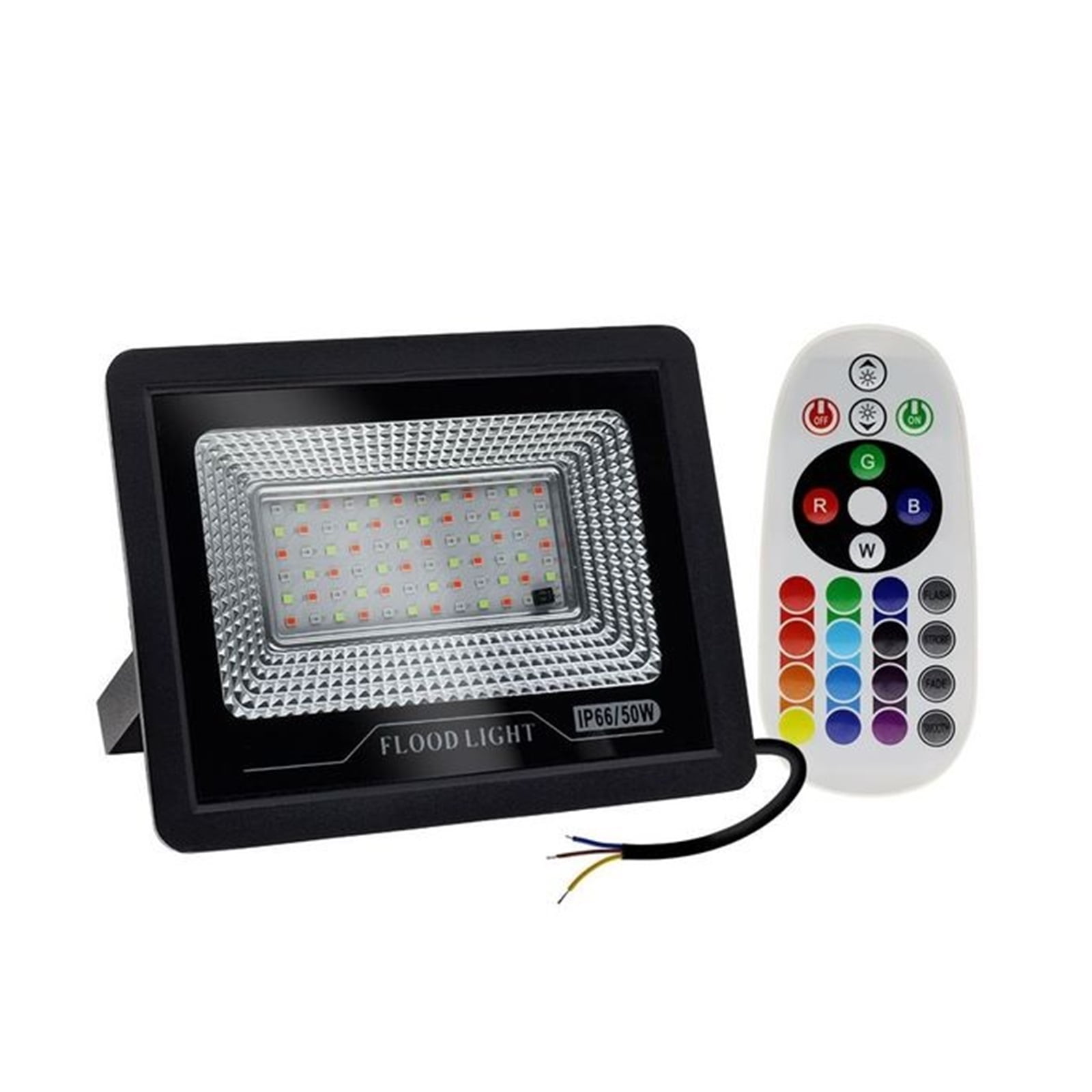 LED Flood Light 50W 100W IP66 Waterproof RGB Spotlight Outdoor Color ...