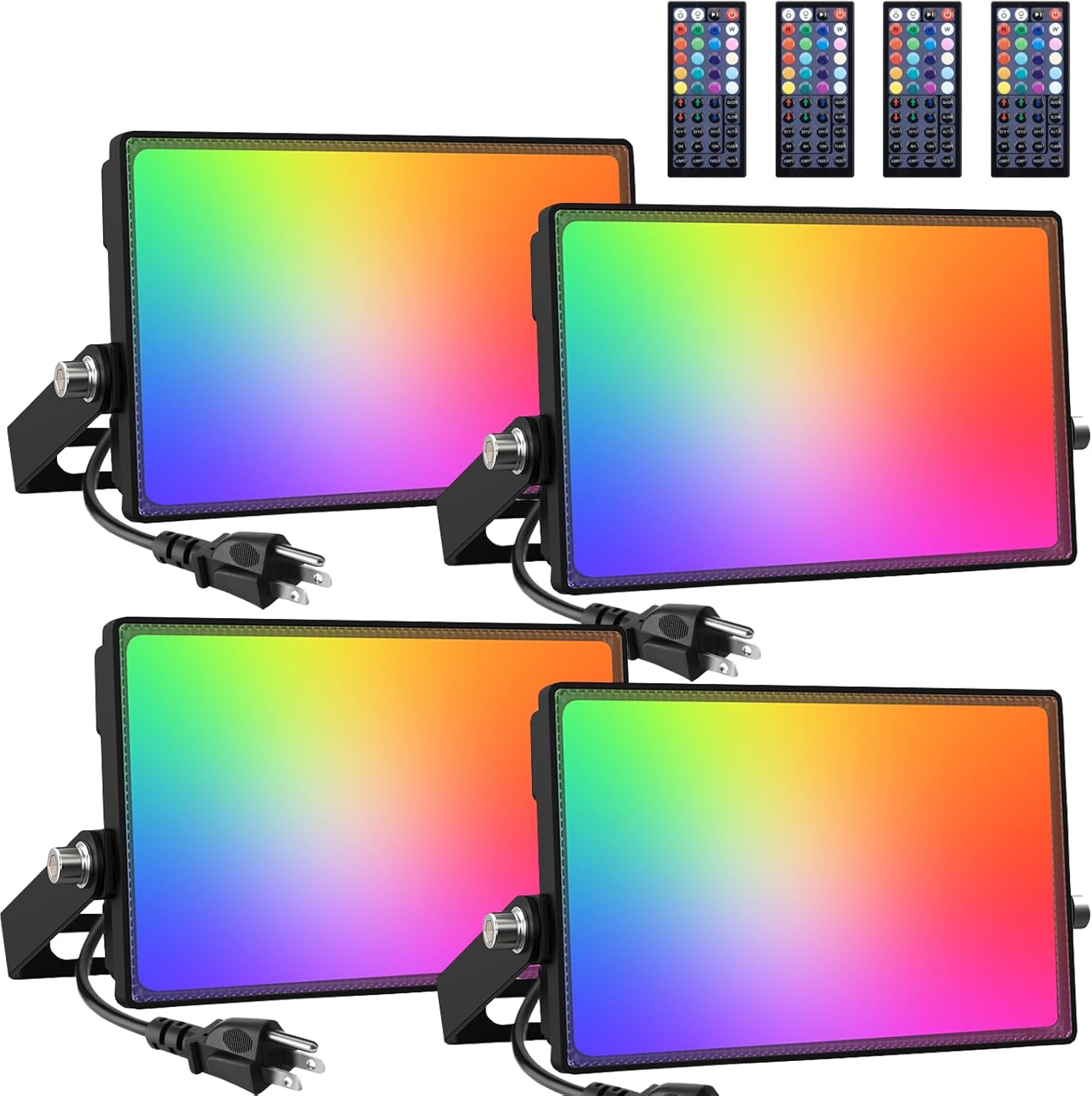 LED Flood Light Outdoor, 20W Color Changing RGB Floodlight Indoor with ...