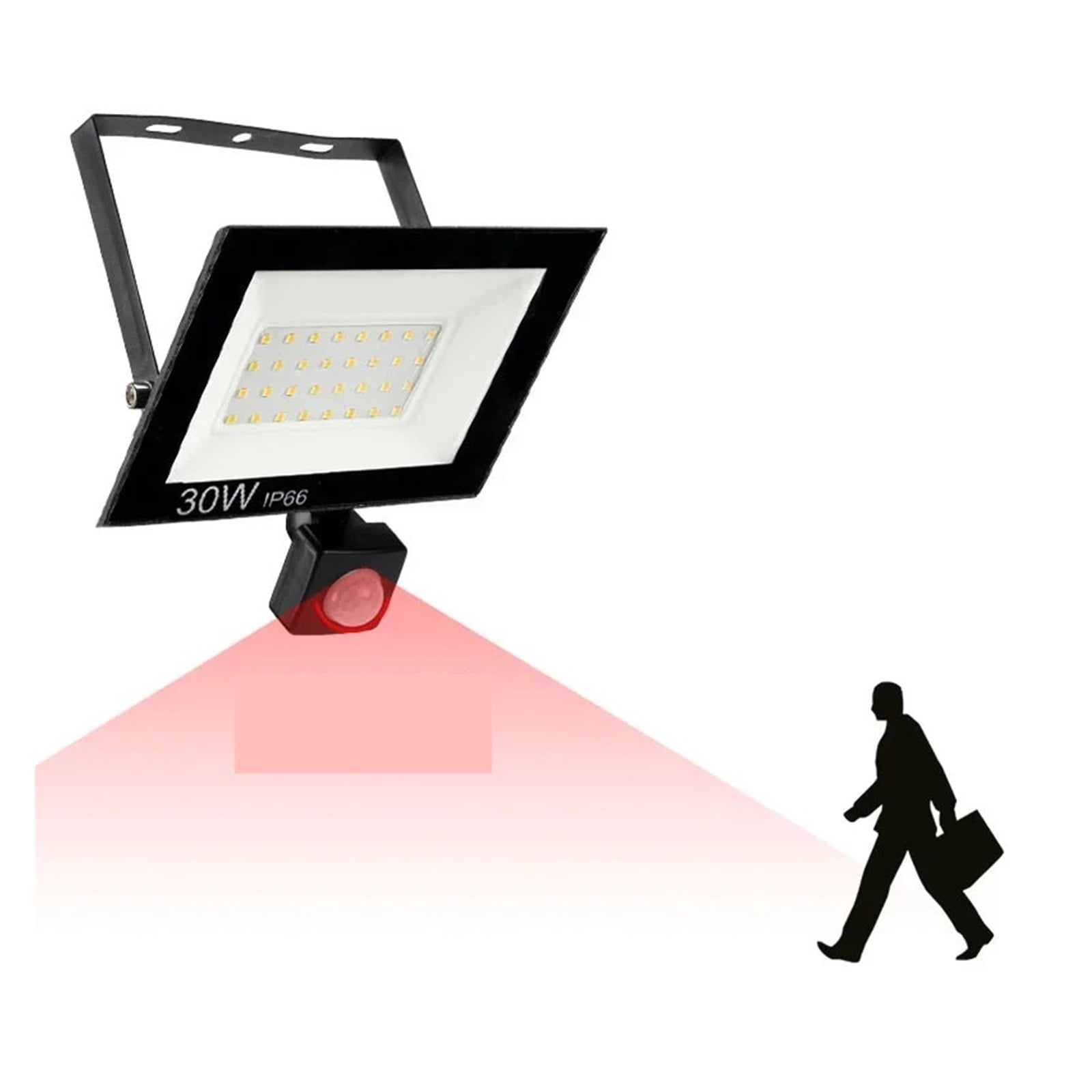 LED Flood Light Pir Motion Sensor 100W Outdoor Waterproof Reflector ...