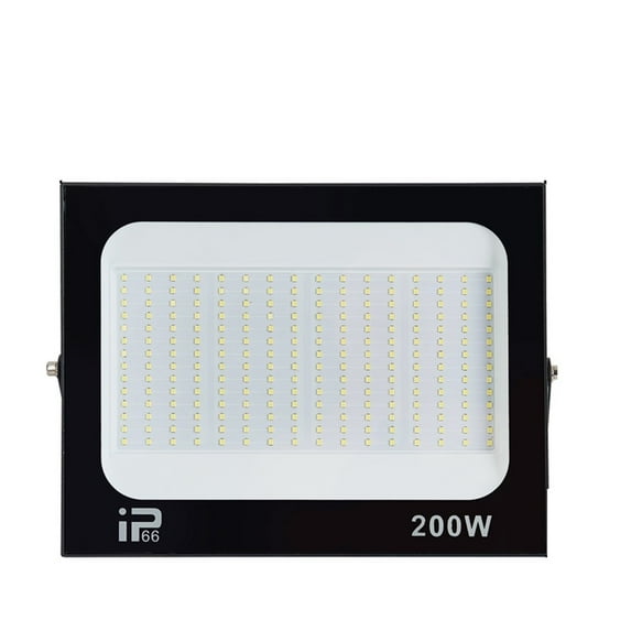 LED Flood Light Spotlight 100W 200W IP66 Waterproof LED Black Shell Garden Street Gate Wall ...