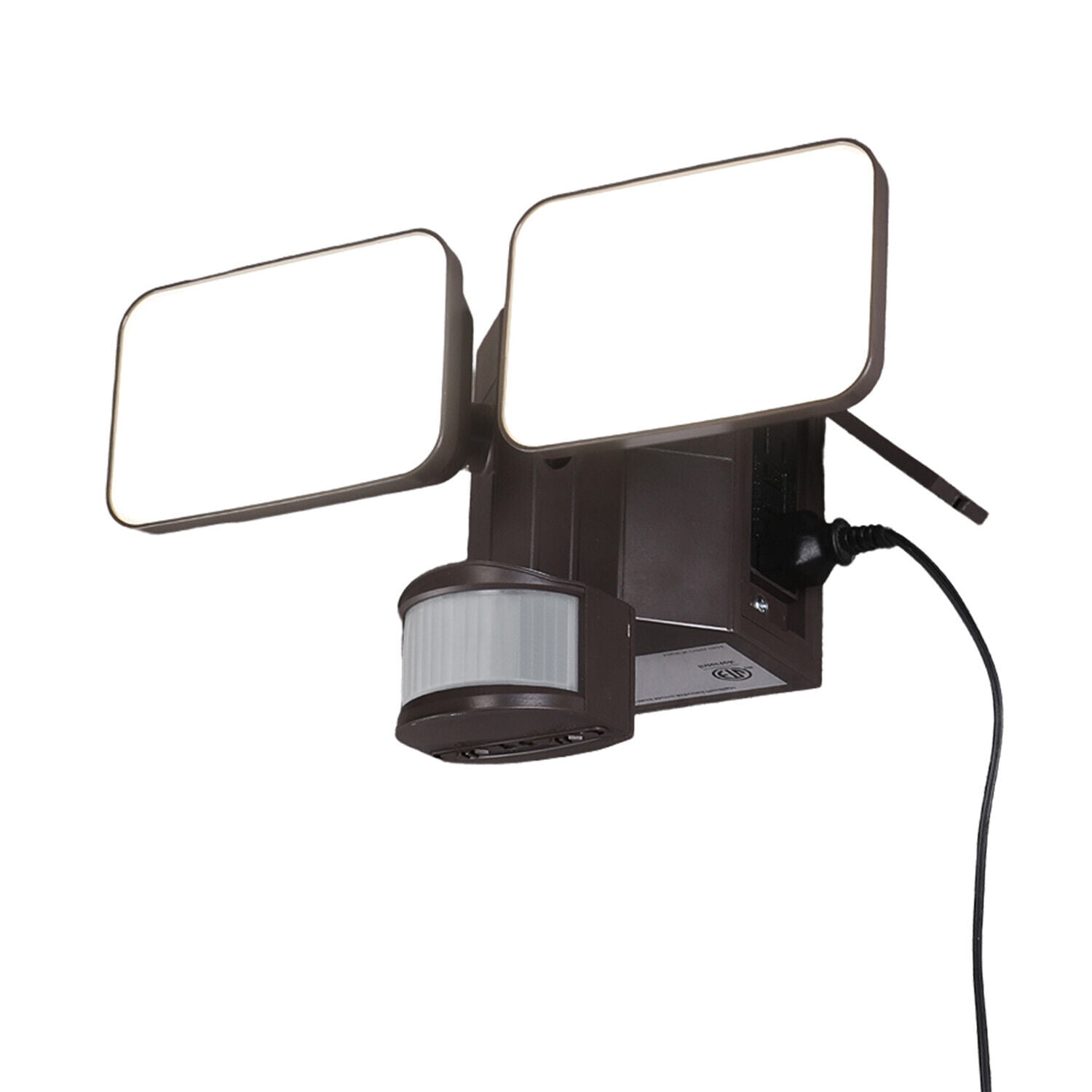 LED Flood Security Light with GFCI Outlets& Motion Sensor, Dusk to Dawn ...