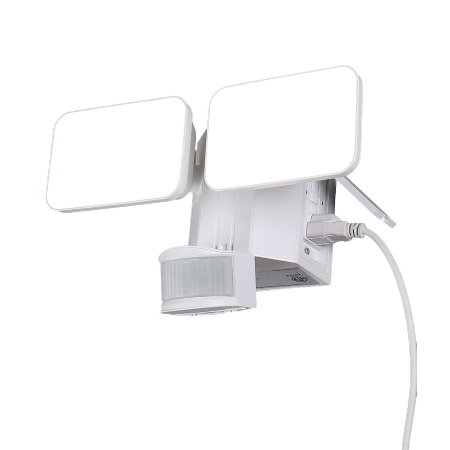 LED Flood Security Light with GFCI Outlets& Motion Sensor, Dusk to Dawn ...