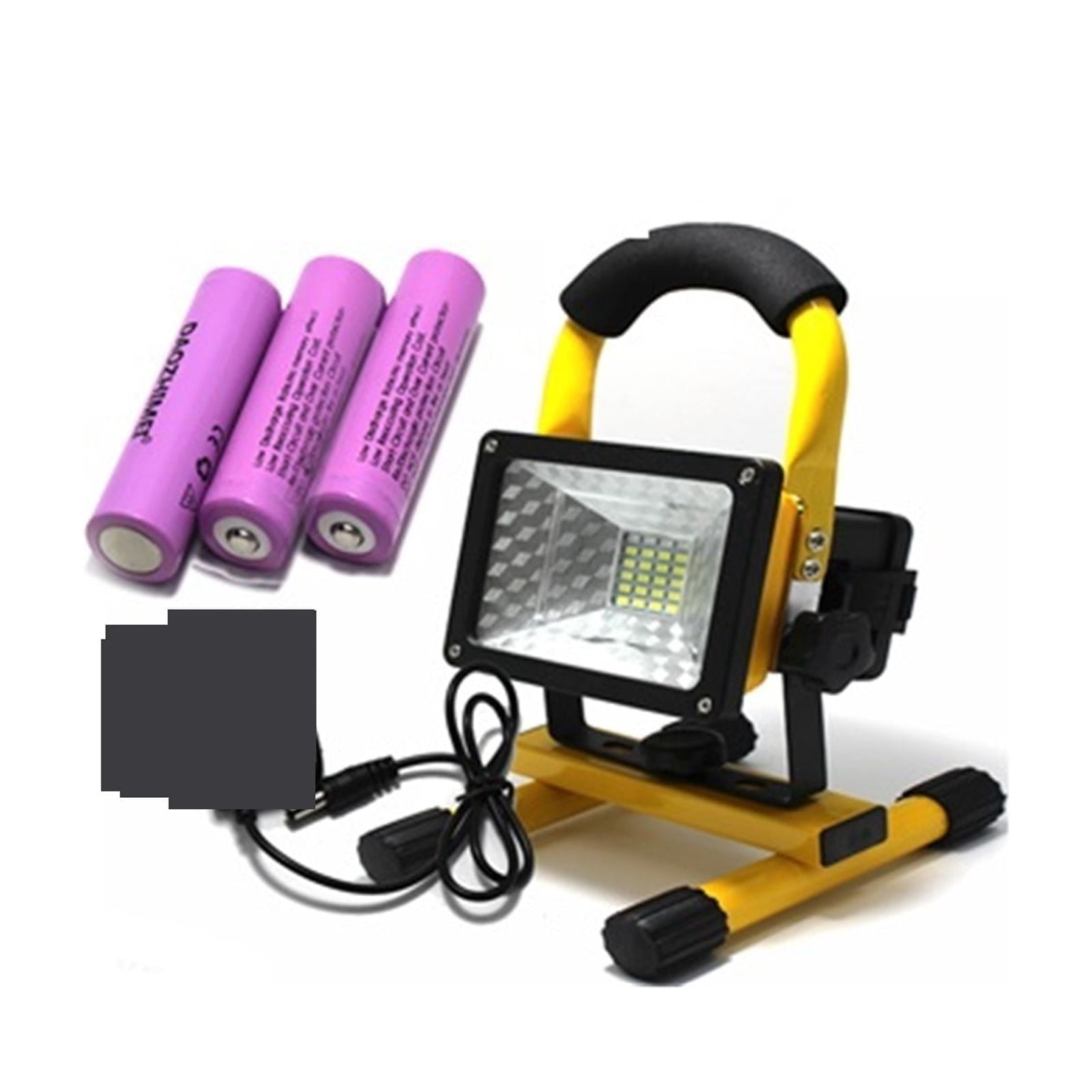 LED Floodlight 30W LED Waterproof Lights Portable Rechargeable Charger ...
