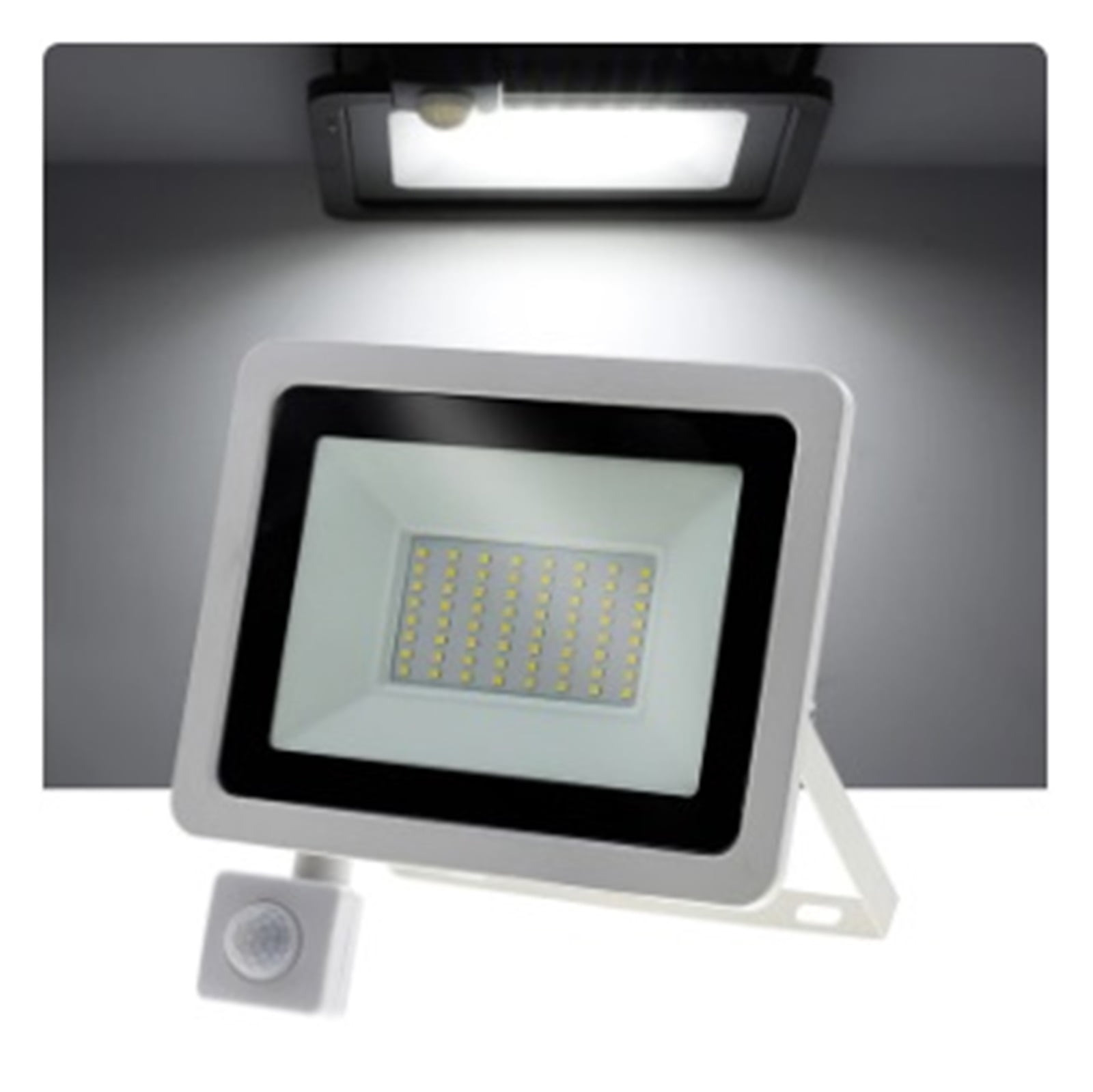 LED Floodlight PIR Motion Sensor White/Warm White IP66 Exterior ...