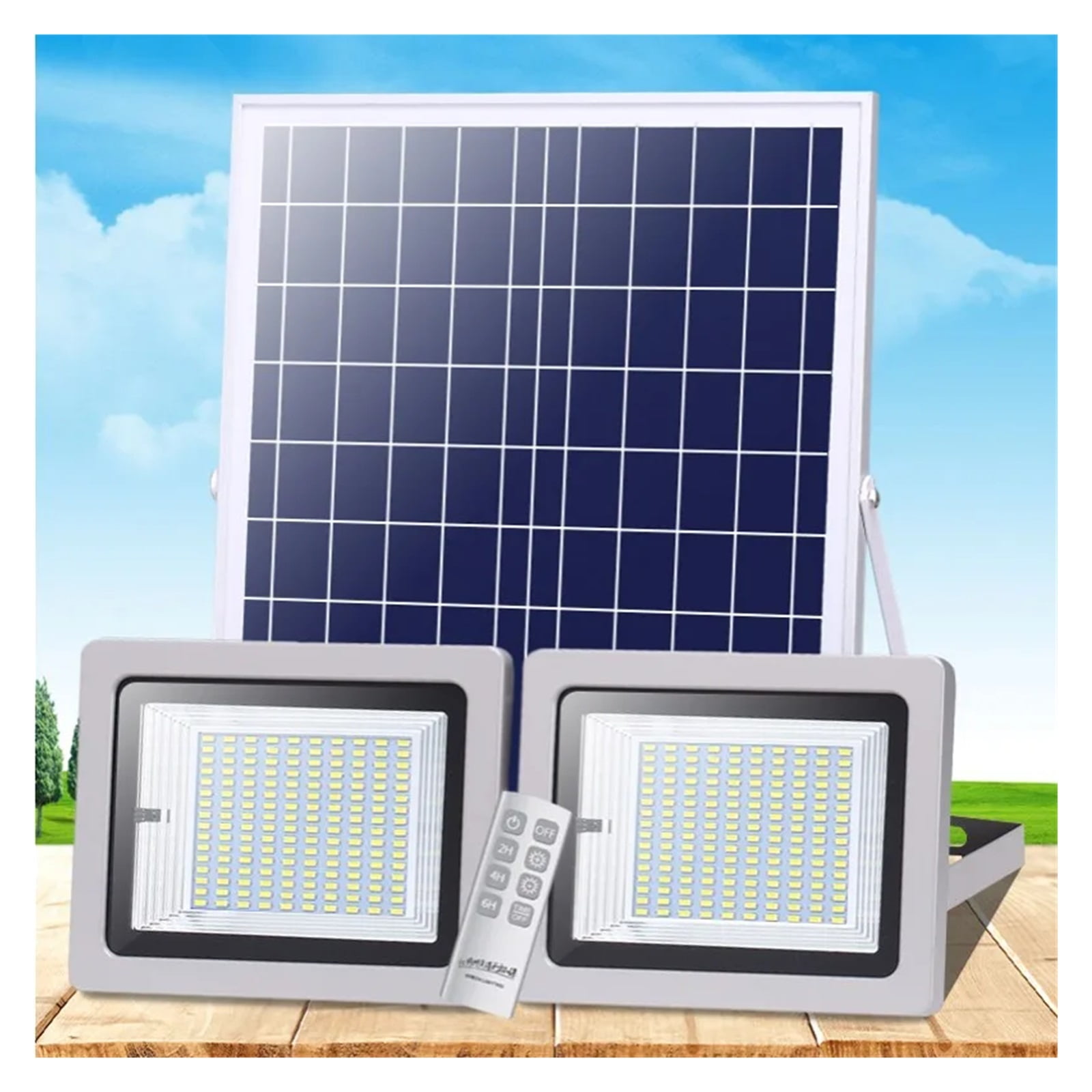 LED Floodlights 120W Solar Outdoor Waterproof IP66 Flood Light Garden ...