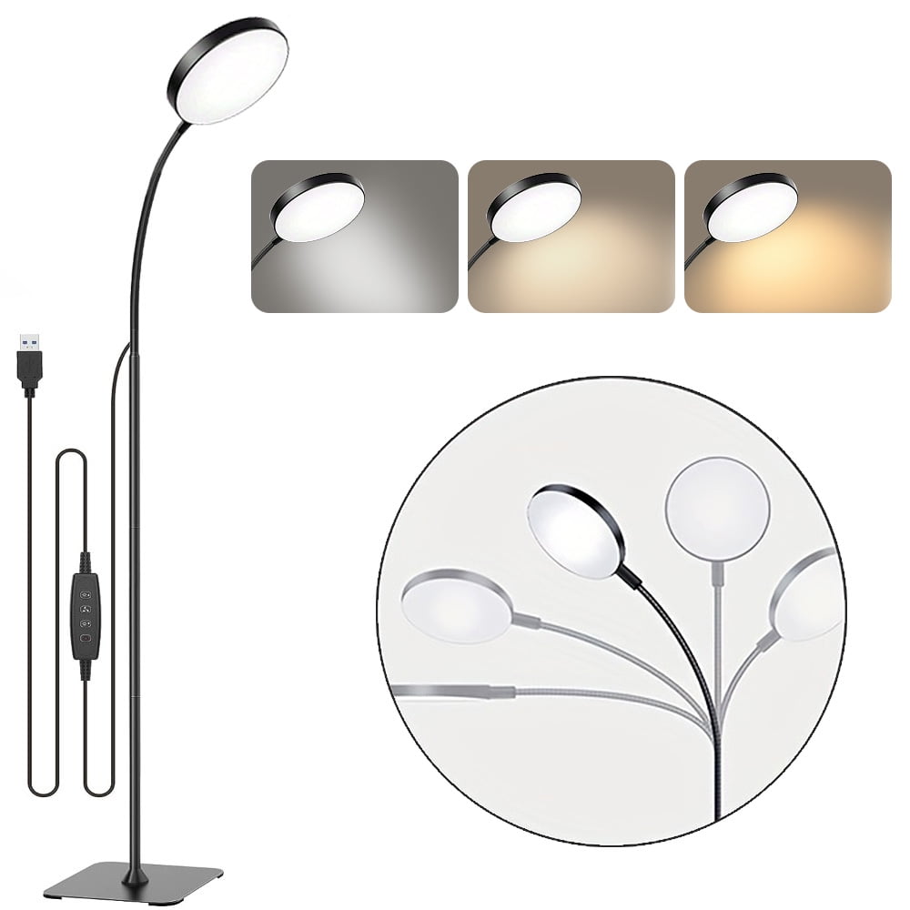 LED Floor Lamp, Flexible Gooseneck Floor Standing Reading Light ...