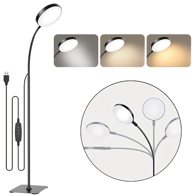 LED Floor Lamp, Flexible Gooseneck Floor Standing Reading Light ...