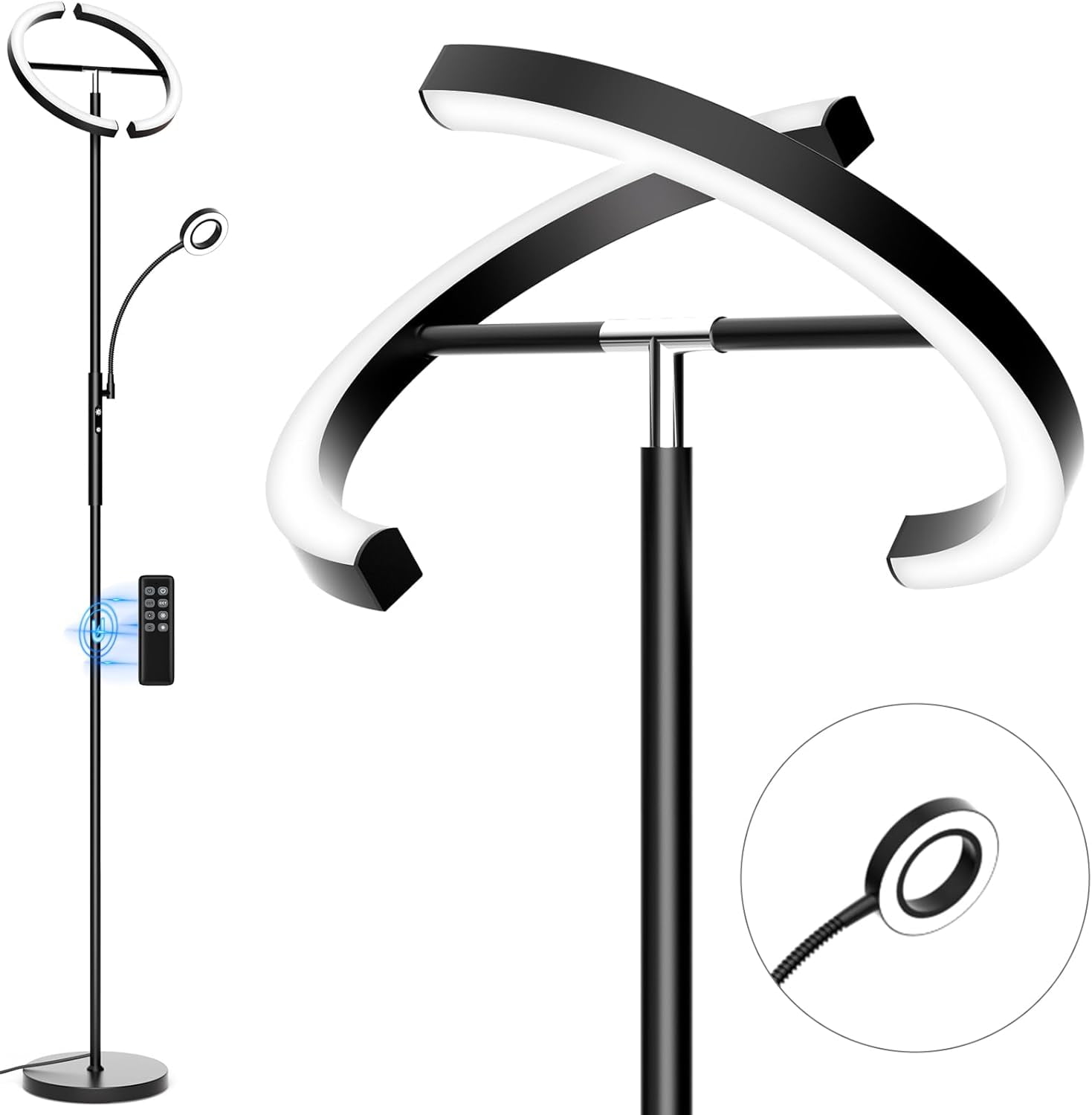 LED Floor Lamp for Living Room - Modern Standing Lamp with Reading ...