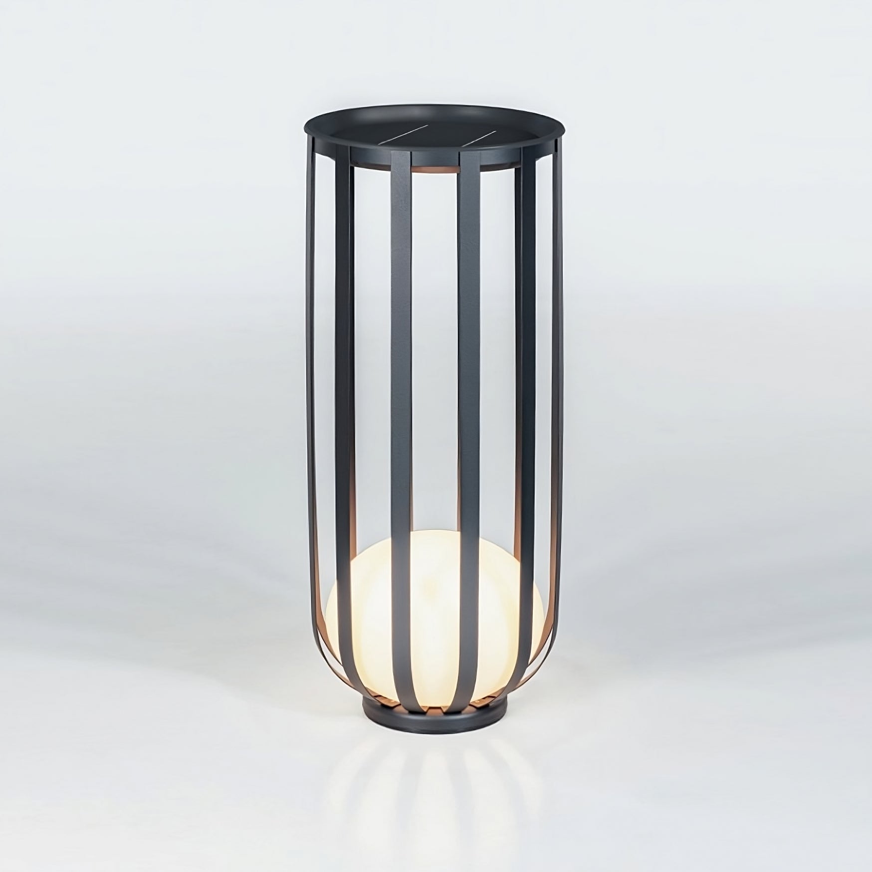 LED Floor Lamp with Tray, Solar Power Plant Stand with Lamp, Outdoor ...