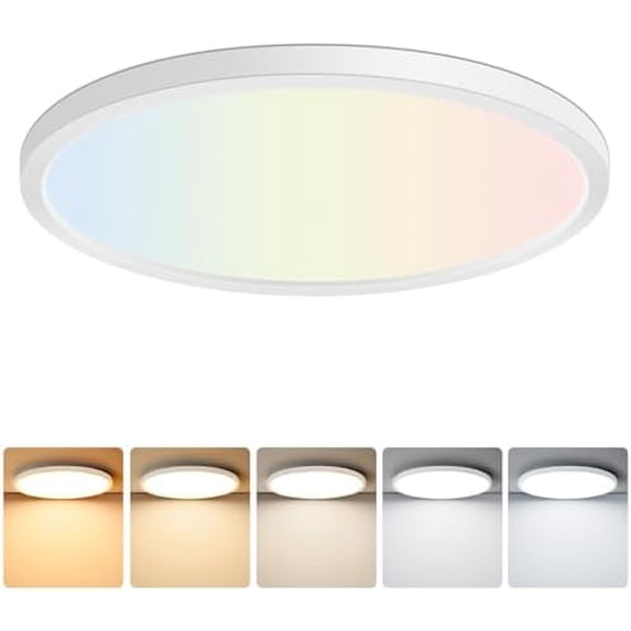 LED Flush Mount Ceiling Light, 12 Inch 24W Ultra Slim 0.67 Inch Kitchen ...