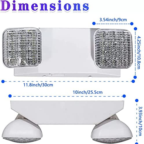 LED Flying Direct LED Commercial Emergency Lights with Battery Backup ...