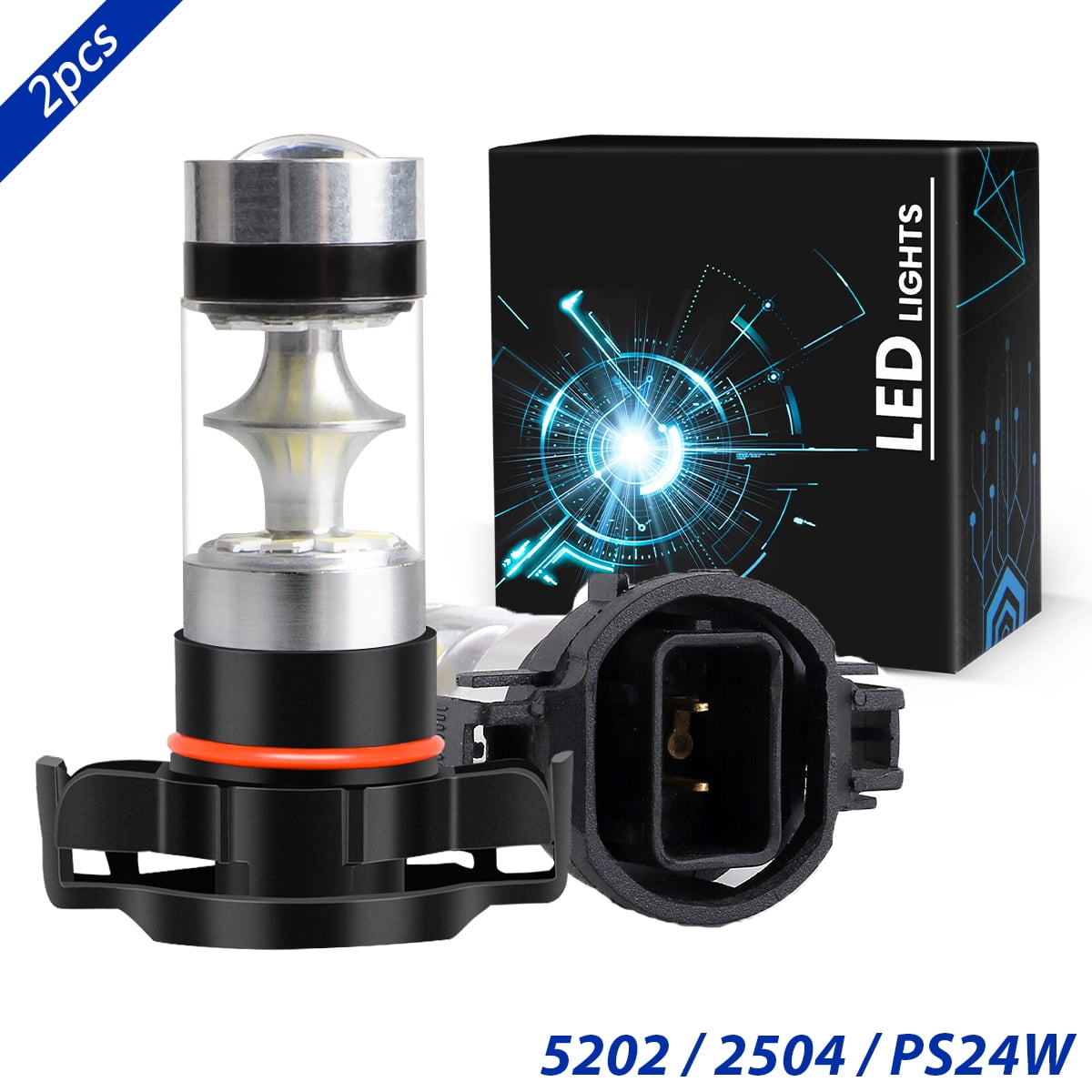 LED Fog Driving Light Bulbs White for 2016-2020 Chevrolet Spark 2017 ...