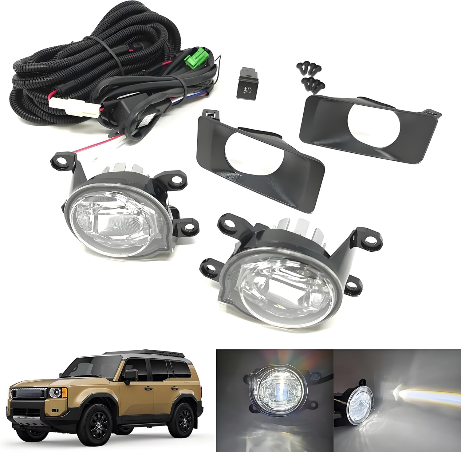 LED Fog Driving Light Set For Toyota Land Cruiser 2024-2025 Front ...