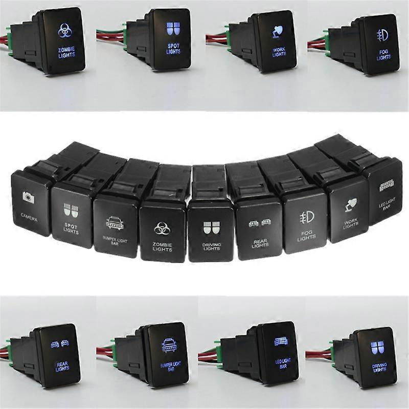 LED Fog Light Bar Push Switch For Toyota Landcruiser Yaris RAV4 For ...