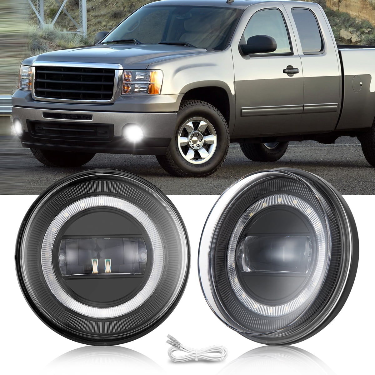 LED Fog Lights For GMC Sierra 1500 2500HD 3500HD 2007 2008 2009 2010 ...