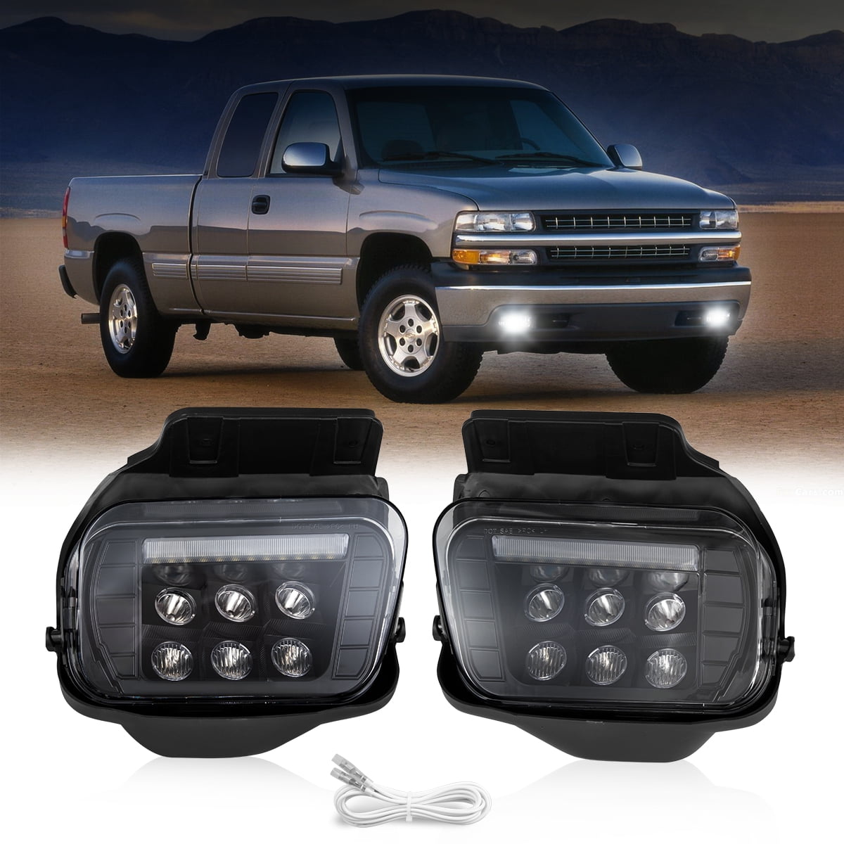LED Fog Lights with DRL for Chevy Silverado 1500/2500HD/3500HD 2003 ...